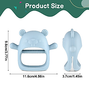 2 Pcs Baby Teething Toys for 12 Months Baby, Silicone Infants Mitten Teething Toy Baby Chew Toys for Sucking Needs, Anti-Drop, BPA Free