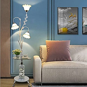 MMLLZEL Floor Lamp with Coffee Table, Creative Bedroom Bedside Table Lamp Beside The Sofa in The Nordic Living Room
