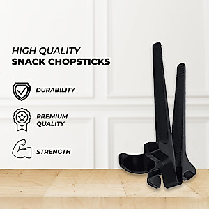 Scooken 6 Pcs Finger Chopsticks for Gamers Snack Grabber Tongs U Bracket - Finger Chips Snack Gamer Chopsticks for Gaming - Reusable Dishwasher Safe Plastic Chopstick - Chopsticks Helper Snacking Tool