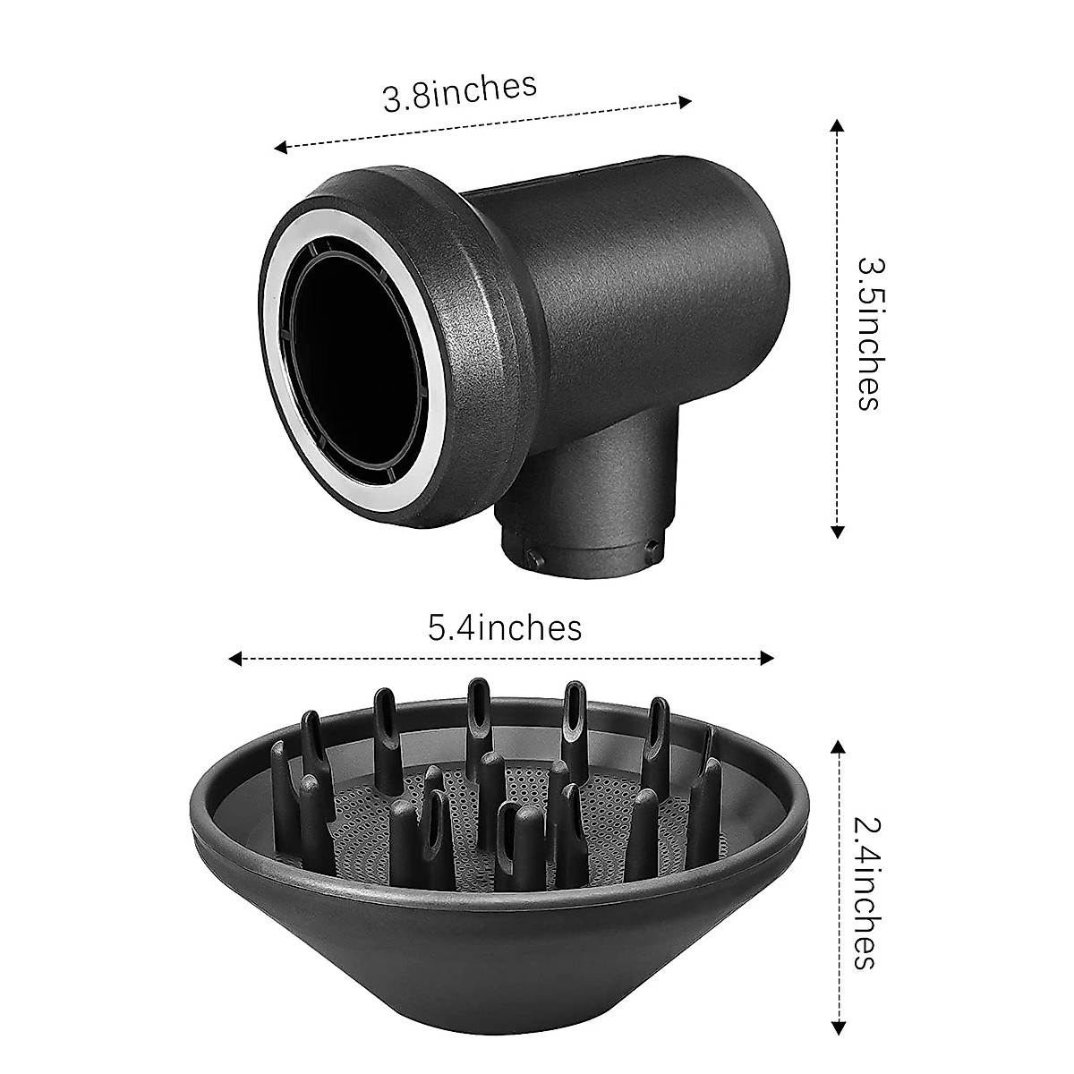 Diffuser and Adaptor Compatible with Dyson Airwrap Attachments, Converting Your Air Wrap Curling Styler to A Hair Dryer