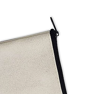 CrazyCharlie 10 Pieces Multipurpose Canvas Craft Bag Natural Color Blank DIY Cosmetic Bag with Zipper(8.2 x 5.1 inch)