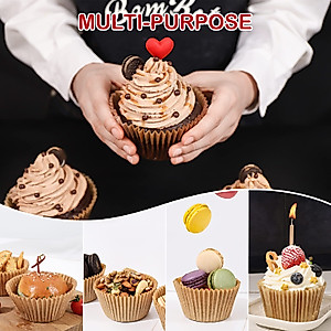 Muffin Cupcake Baking Cup Liner – Extra Large – Sturdy – Super Thick – Non-Stick –Unbleached Disposable Liner – Odorless – Biodegradable – Multi-Use Baking Cups by BamBot (100-Pack)