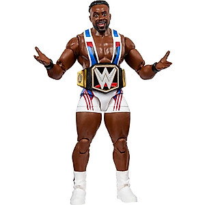 Mattel WWE Elite Collection Action Figure & Accessories, Series #98 Big E 6-inch Collectible with 25 Articulation Points & Swappable Hands