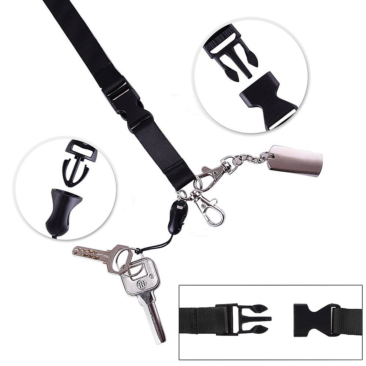 YOUOWO 5 Pack Lanyards with ID Badge Holder Neck Office Lanyards with Horizontal Name tag Card Holders Cruise lanyards for id Badges Holder Black Blue Yellow Orange Purple Lanyards