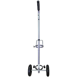 ResOne Lightweight Single D/E Oxygen Cylinder Cart, Adjustable Handle, Durable Powder-Coated Finish, Portable Oxygen Tank Cart with Wheels, Holds 1 D Size or E Size Cylinder - 4pk