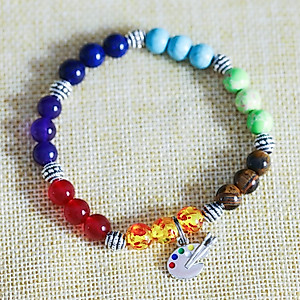 VALAFO Artist Bracelet Gifts for Women a Painter Artistic Bracelets Painters Palette Jewelry Art Artist Bracelet