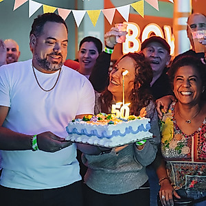 Golcellia 8 Pcs 50th Birthday Decorations - Rose Gold Honeycomb and Birthday Banner Party Decoration for Women Men, 1974 Table Pink Honeycomb Centerpieces, Happy 50th Birthday Table Decorations