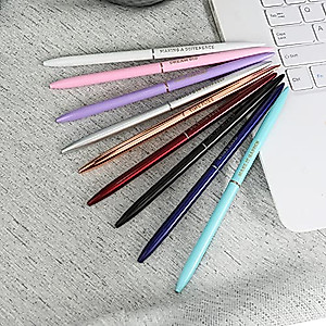 QISVVE 9 Pack Ballpoint Pens,Thank You Gifts Pen,Fancy Pens for Journaling,Cute Pens for Women, Girls,Teacher And Coworker, Luxury Pens, Inspirational Pens,Ball Point Pens Black