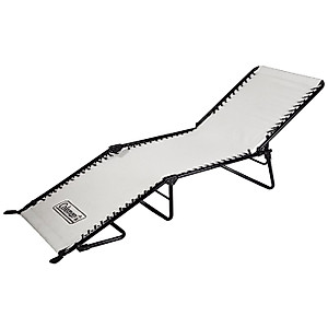 Coleman Converta Suspension Cot, Reclining Camping Cot with 4 Back & 2 Foot Positions, Steel Frame Supports Adults up to 6ft 2in or 225lbs