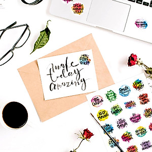 480 Counts Inspirational Quotes Words Stickers Inspiring Planner Stickers Encouraging Stickers Motivational Encouragement Stickers for Book Phone Car Bike Scrapbook