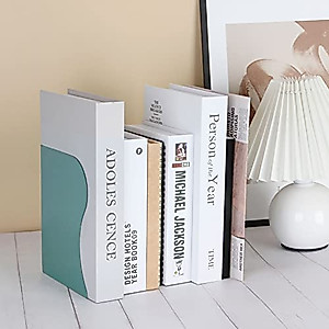 Zyners Adjustable Metal Bookends Heavy Duty for Shelves, 2 Dividers, Anti-Slip Design Expandable Book Ends for Desk, Office(Dark Green, 19 inches Max)