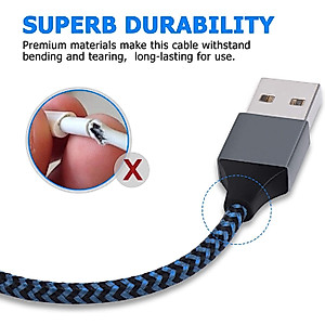 iPhone Charger, Sundix 3Pack 9ft Lightning Cable iPhone Charger Cable Nylon Braided Charging Cord Compatible iPhone 14/13/12/12Pro/12ProMax/11/11Pro/11Pro MAX/XS/XS MAX/XR/X/8/8Plus/7/7Plus and More