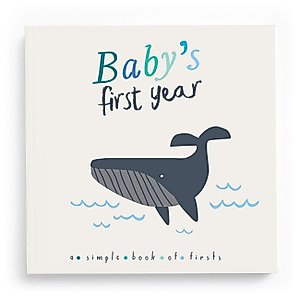 Lucy Darling Baby Memory Book, Themed Baby First Year Book, First 5 Years Journal & Photo Album for Baby Boy/Girl, Keepsake Books, Gender Neutral Memories & Milestone Book, Mom Gift - Little Captain