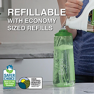 Bona Multi-Surface Hard Floor Cleaner Spray Mop Cartridge - 34 fl oz - Unscented - Refillable - Residue-Free Floor Cleaning Solution for Bona Spray Mops - Stone, Tile, Laminate, and Vinyl Floors