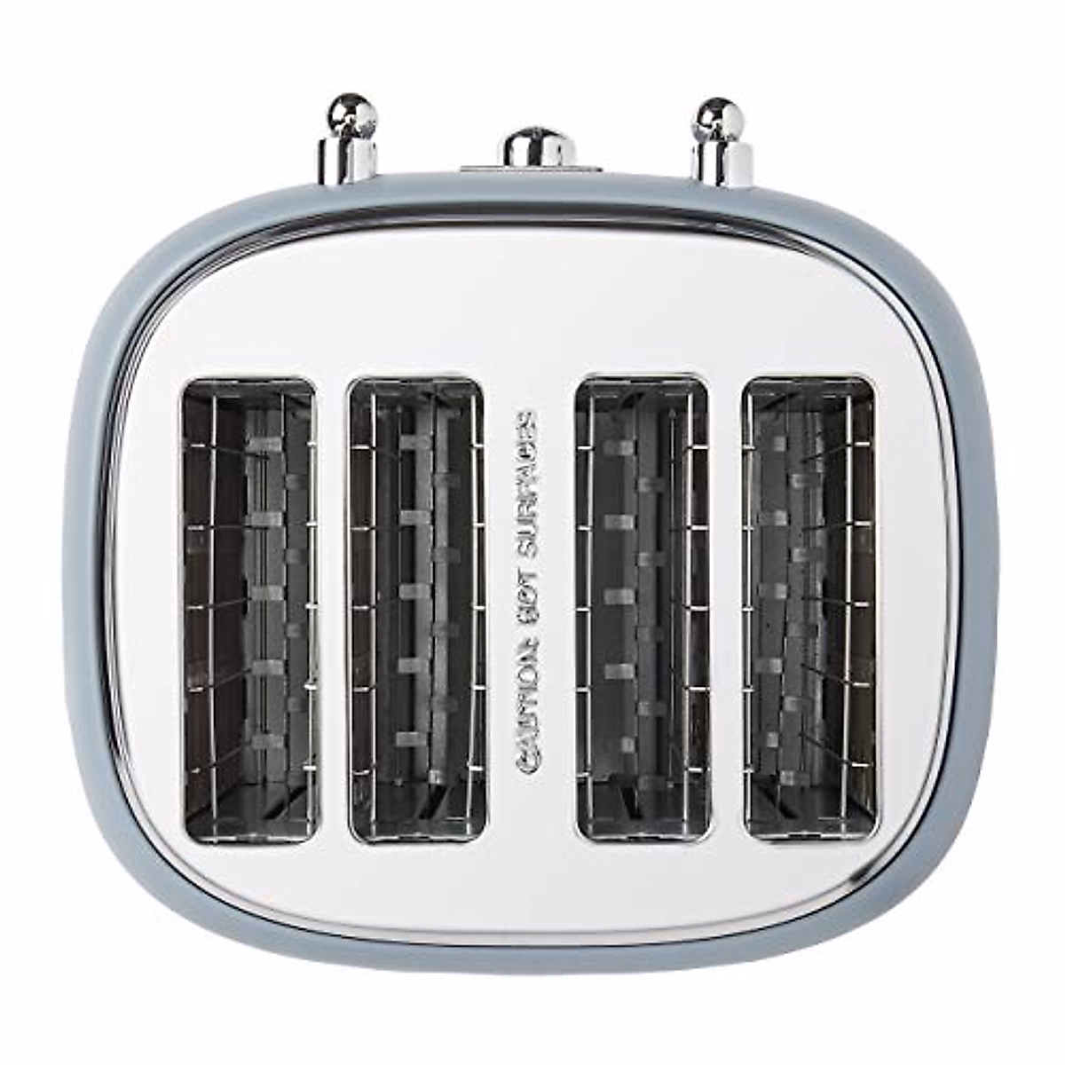 Haden 75026 Highclere Innovative 4 Slice Retro Vintage Countertop Wide Slot Toaster Kitchen Appliance with Self Centering Function, Pool Blue