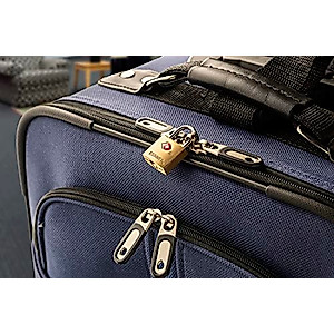 BRINKS - 22mm TSA Approved Solid Brass Keyed Travel Padlock, 4-Pack - Chrome Plated With Hardened Steel Shackle, TSA Approved Lock For Travel And Inspection