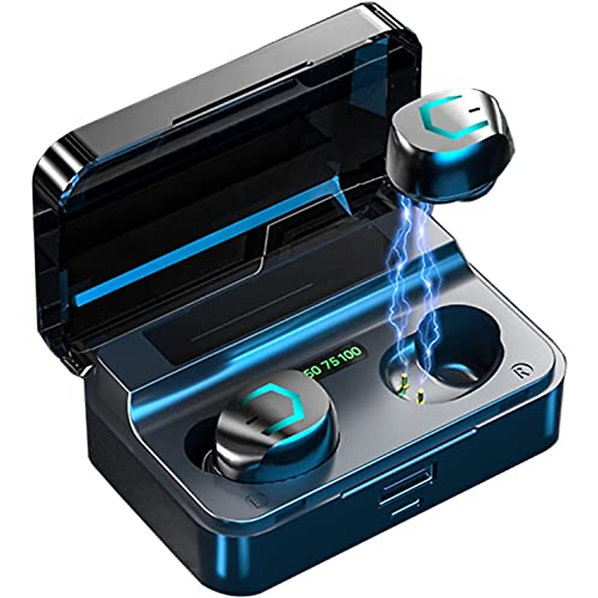 Wireless Earbuds Active Noise Cancelling – Bluetooth 5.2 Earbuds, in-Ear Headphones with 4 Mics, Clear Sound Deep Bass Earphones, Lightweight Fit, Low Latency, IPX7 Waterproof, 32Hrs