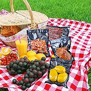 CANLENPK 6x8 inch/15x20cm Vacuum Seal Bags,Food Storage Bag,Seal Meal Snack Fruit Nut,Boil Steam Heat Freeze,Commercial Grade Heavy Duty Sealable Bags (100PCS, Black Back)