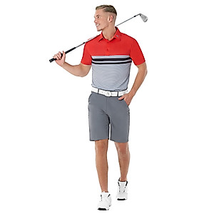 Royal & Awesome Mens Golf Shorts Stretch, Golf Shorts Men Stretch, Mens Slim Fit Golf Shorts, Stretch Golf Shorts for Men, Grey Golf Shorts for Men
