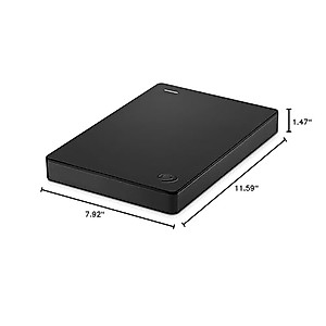 Seagate Portable Drive, 1TB, External Hard Drive, Black, for PC Laptop and Mac, 2 Year Rescue Services, Amazon Exclusive (STGX1000400)