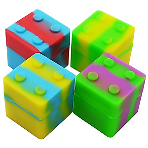 vitakiwi 9ml Silicone Concentrate Containers Non-stick Food Storage Jars with Carving Tool