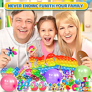 Erosbon 135pcs Party Favors for Kids3-5 4-8-12, Fidget Toys, Birthday Gift Toys, Treasure Box Toys Prizes for Kids, Bulk Toys Goodie Bag Stuffer Carnival Prize Reward