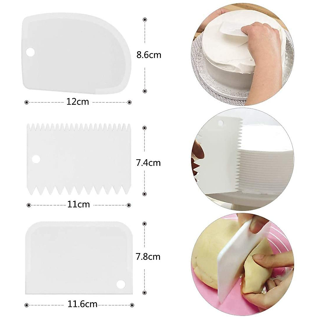 6 Pcs Cake Stand Set, Cake Decorating Supplies, 11 Inch Rotating Cake Turntable for Decorating, Cake Spinner, Cake Decorating Tools, Cake Decorating Kit, Gift Set Baking Supplies