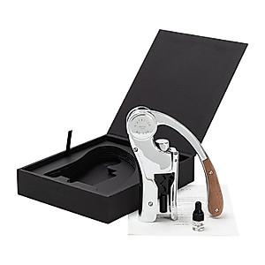 L'Atelier du Vin Oeno Motion Wood vertical level corkscrew comfortable grip spare spiral integrated foil cutter