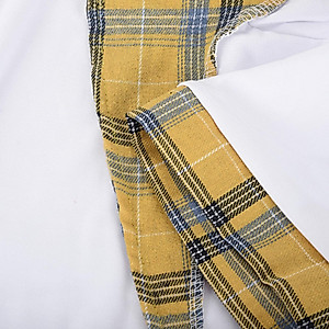 Zzalalana Sexy Cosplay Lingerie for Women Sex Naughty Kawaii Maid School Girl Cat Girl Bunny Roleplay Outfit Sheer Mesh Sluttly Babydoll Bodysuit Christmas Bow Santa Lingerie 259 Yellow