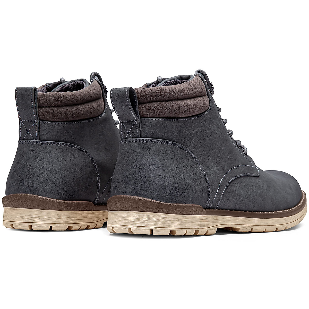 Vostey Men's Hiking Boots Waterproof Casual Chukka Boots for Men(BMY670B Grey 9)