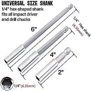 MXiiXM® Flexible Drill Bit Extension Pivot Bit Holder Set, 3Pcs Drill Bit Holder and 2Pcs Hex Pivoting Bit Tip Holder with Ring, Flexible Magnetic Screwdriver Bit for Tight Spaces or Corners