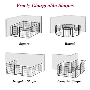 Dog Pen Outdoor Dog Fence Dog Playpen, 32 inch Pet Playpen 12 Panels Puppy Playpen Portable Dog Fences Outdoor Exercise Pen with Doors for RV,Camping,Yard