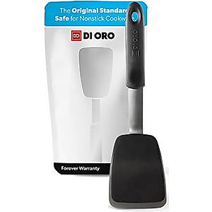 DI ORO Egg Spatula - Silicone Turner Spatula for Cooking - Spatula for Nonstick Cookware Heat-Resistant - High Heat Thin Spatula & Flexible Turner - Kitchen Flipper BPA Free & Dishwasher Safe