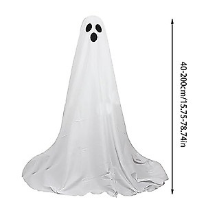 Large Lighted White Cloth Ghosts | Large Lighted Standing White Cloth Ghosts | Halloween Home Courtyard Lawn Party Decoration Halloween Outdoor Decoration | Halloween Light Up Decorations Outdoor