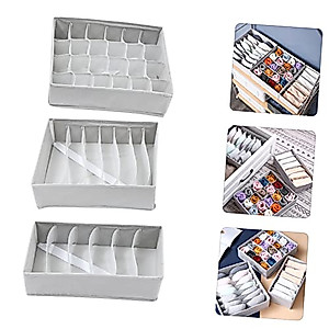 Zerodeko 3 sets Sock Use for Drawer Bag Shirt Grey Underwear Dividers Organizer Bra Clo Divider Supplies Storage Folding Foldable Desk Underpants Washable Organizers Cloth Home Clothes