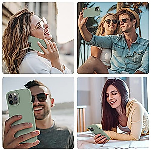 OTOFLY Designed for iPhone 14 Pro Case, Silicone Shockproof Slim Thin Phone Case for iPhone 14 Pro 6.1 inch (Calke Green)