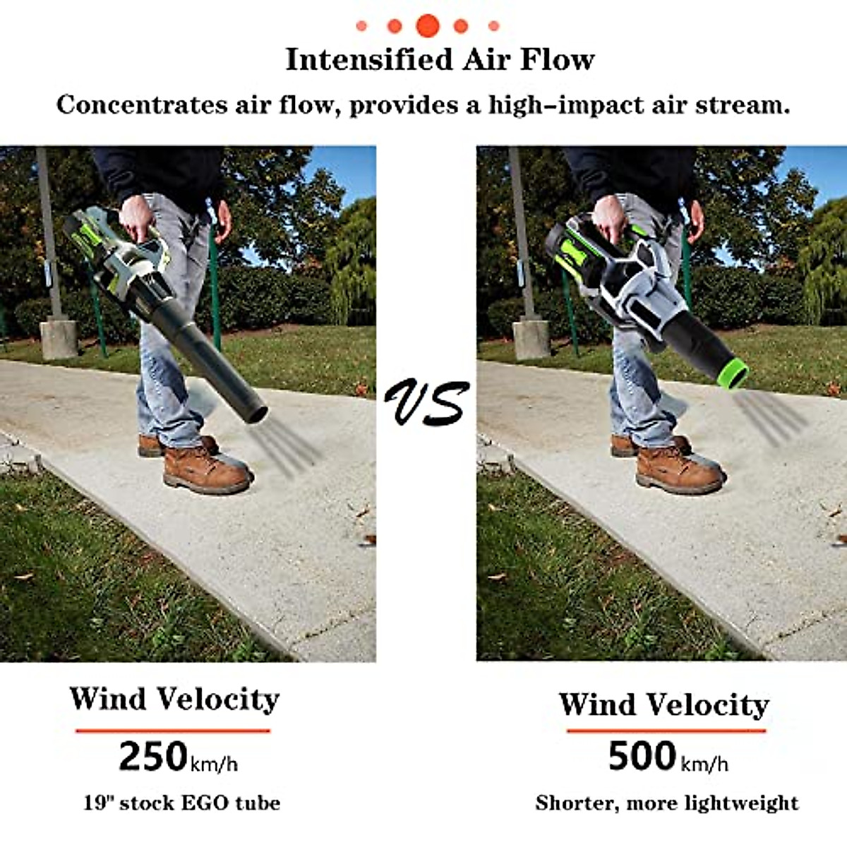 Stocky Car Drying Nozzle for EGO Blower, Work for EGO Power+ 530, 575, 580, 615, 650, 765 CFM Blower(1 Pack, no Tool)