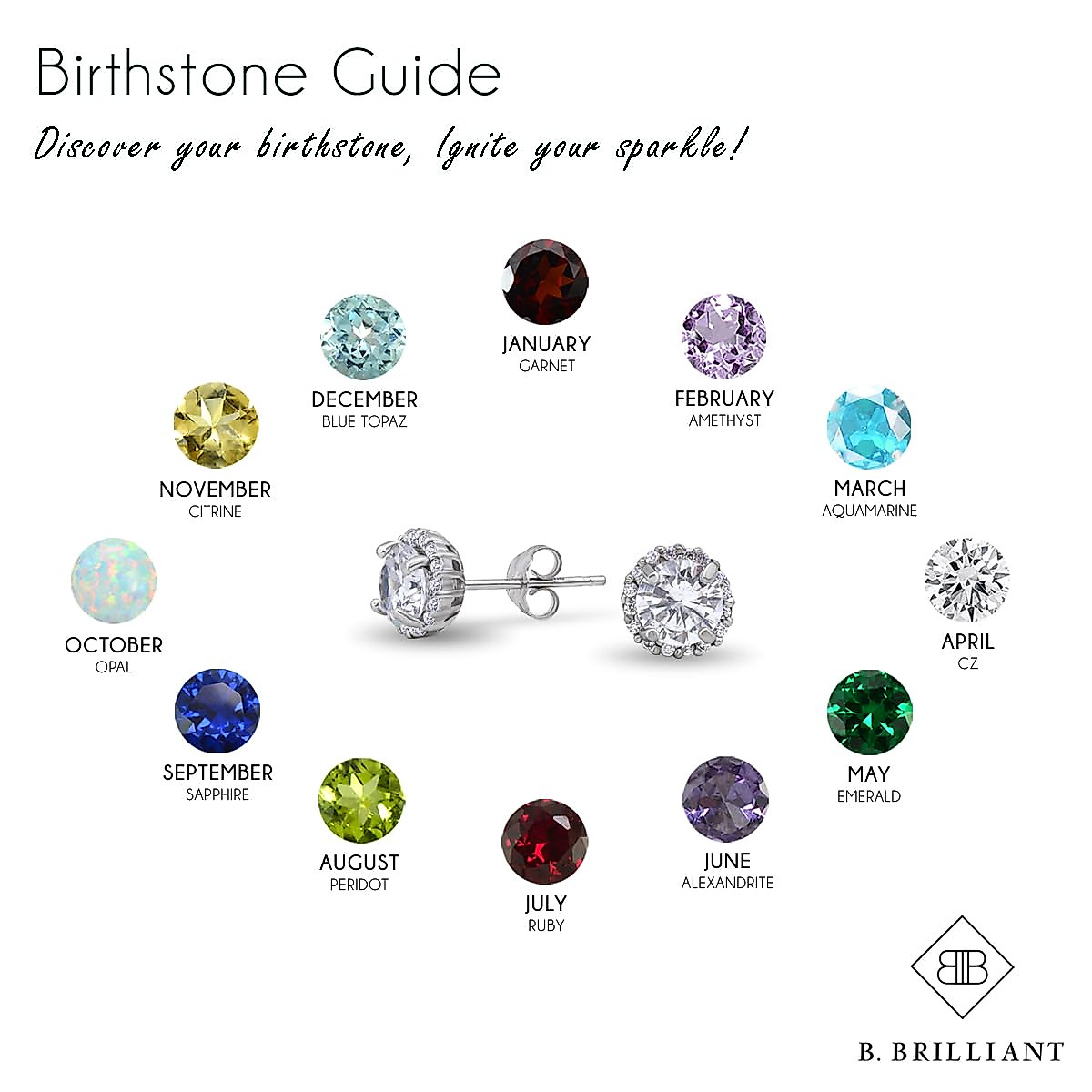 Opal Earrings for Women Sterling Silver 6mm Round Halo Synthetic Opals Stud Earrings