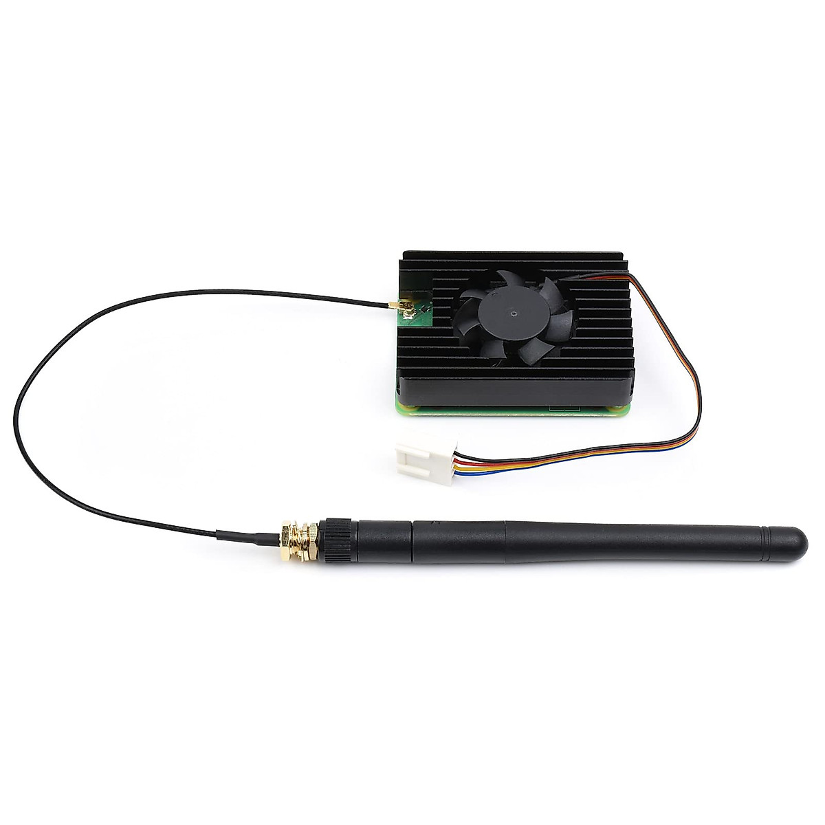 waveshare Cooling Fan for Raspberry Pi Compute Module 4 CM4, All-in-one Heatsink, PWM Speed Adjustable, 8000±10% RPM, Low Noise, with Thermal Tapes