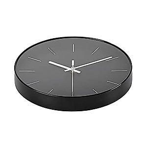 DIYZON Minimalist Wall Clock, 12'' Modern Luxury Silent Clock, No Ticking Quartz Movement, Battery Powered Wall Clock, Easy to Read, Decorating Bedroom Kitchen School Office