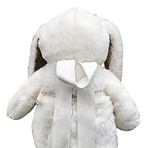 Tukta Kawaii White Rabbit Bunny Backpack School Shoulder Bag Plush Toys Stuffed Doll Kids Children Girls Women Gifts 15.5 inches