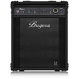 BUGERA BXD15 1000 Watt Bass Amplifier with Original 15" Turbosound Speaker, MOSFET Preamp, Compressor and DYNAMIZER Technology, Black