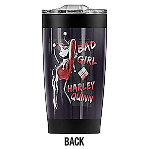 Logovision Harley Quinn Bad Girl Stainless Steel Tumbler 20 oz Coffee Travel Mug/Cup, Vacuum Insulated & Double Wall with Leakproof Sliding Lid | Great for Hot Drinks and Cold Beverages