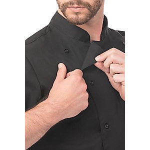 Chef Works Men's Avignon Bistro Shirt, Black, Large