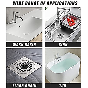 30PCS Disposable Shower Drain Hair Catcher Mesh Stickers with Storage Box, Shower Hair Drain Catcher for Showers Bathtubs Mesh Stickers, Sink Drain Strainer Mesh Stickers, Shower drain cover Stickers