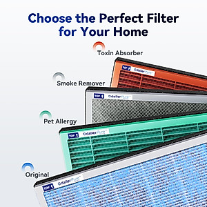 Membrane Solutions MSA3/MSA3S Genuine Air Filter Replacement 1 Pack, Upgraded 4-in-1 H13 True HEPA Filter with OdallerPure Technology