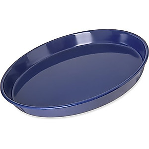 Carlisle FoodService Products Plastic Serving Tray, 13 Inches, Cobalt