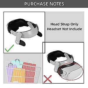 UYGHHK Adjustable Head Strap for Oculus Quest 2, Replacement for Elite Strap, Enhanced Support and Comfort in VR