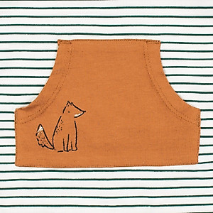 Gerber Baby Boys' 2-Pack Long Sleeve Jumpsuit, Green Fox, 12 Months