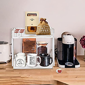 Coffee Station Organizer Countertop, Coffee Bar Accessories and Organizer, Coffee Mug Holder Countertop Coffee Station,Coffee Cup Holder Coffee Bar Accessory Organizer, Gift for Coffee Lover